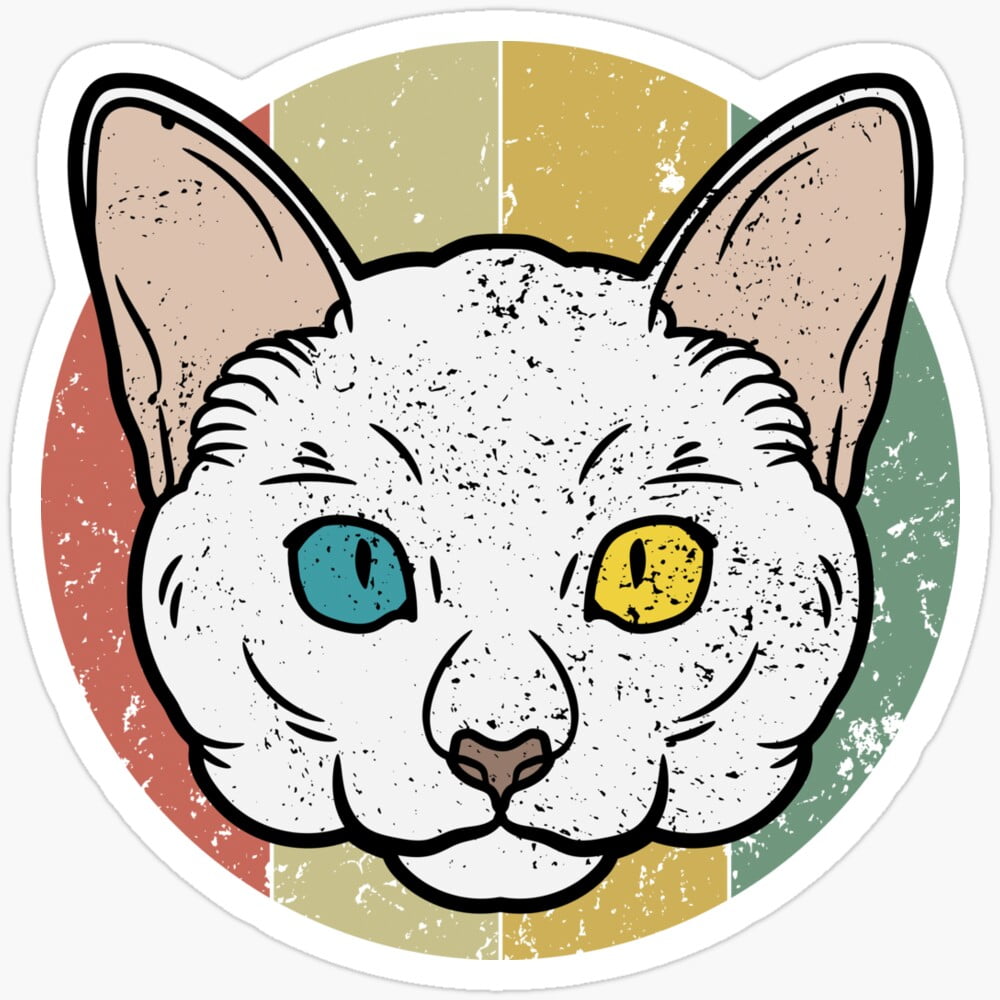 DOPASTICKER Khoa Cat Lovers Gift, Khoa Cat Retro Vintage Sunset Gift ...