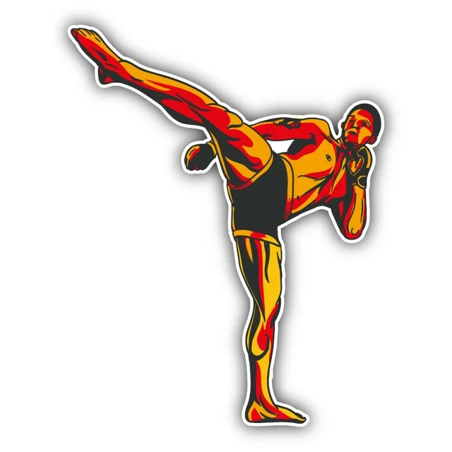 DOPASTICKER Kickboxing Fighter Car Sticker Phone Decal Water Bottle ...