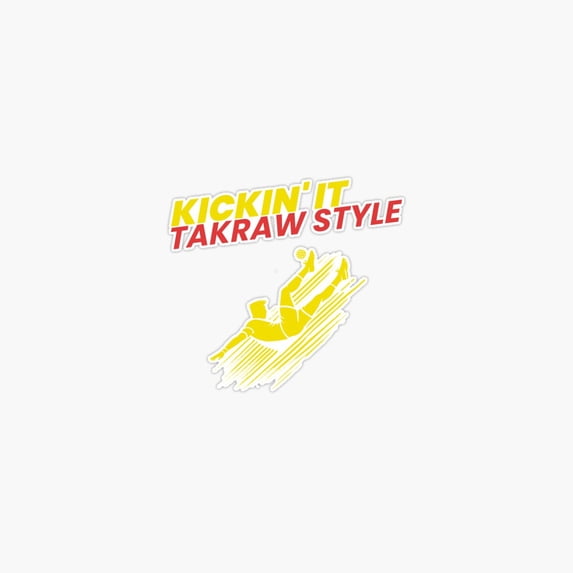 DOPASTICKER Kickin' It Takraw Style Sticker, Phone Sticker Car Sticker ...