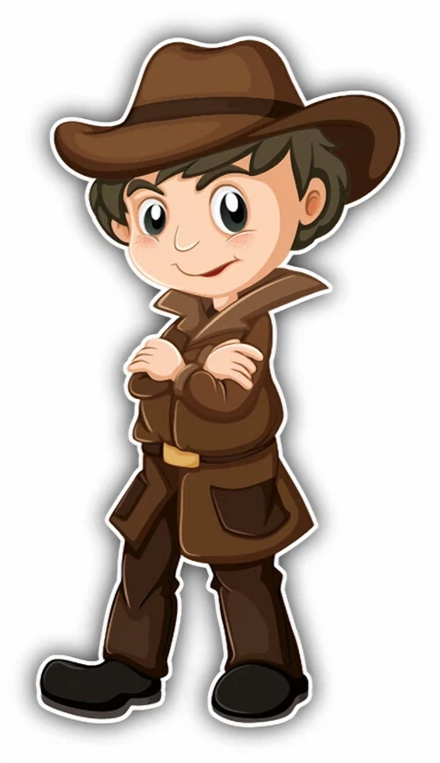 DOPASTICKER Kid Detective Cartoon Car Sticker Phone Water Bottle ...