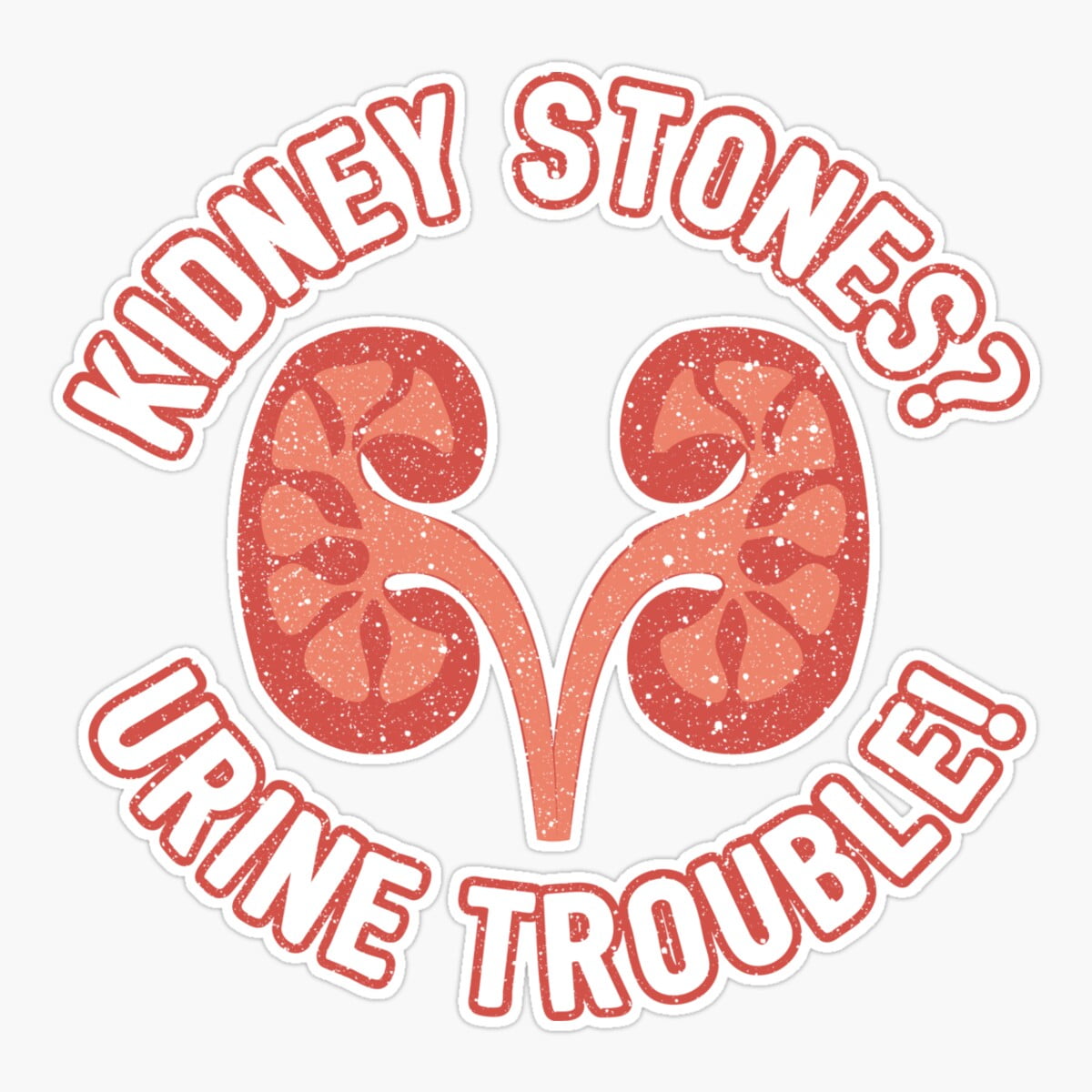 DOPASTICKER Kidney Stones Urine Trouble, Doctor Pun Gift Sticker, Phone ...