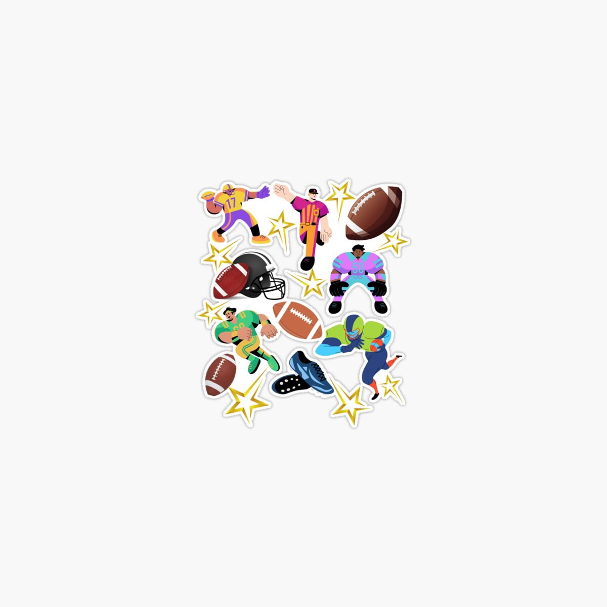DOPASTICKER Kids Love Football Sticker, Phone Sticker Water Bottle ...