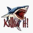 DOPASTICKER Kil.Lin' It Shark Sticker, Phone Sticker Water Bottle ...