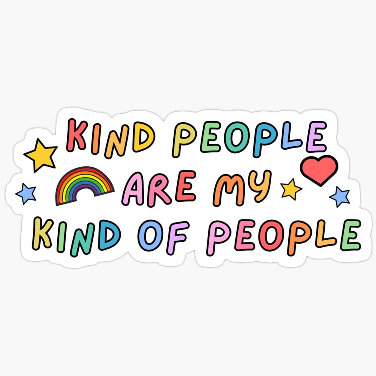 DOPASTICKER Kind People Are My Kind Of People Sticker. Gift You ...