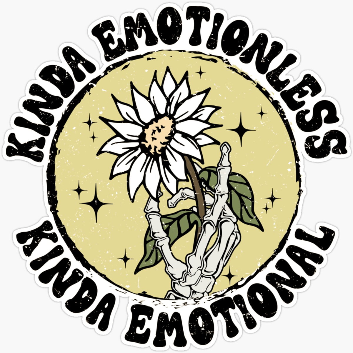DOPASTICKER Kinda Emotional Kinda Emotionless Shirt Sticker Decorative ...