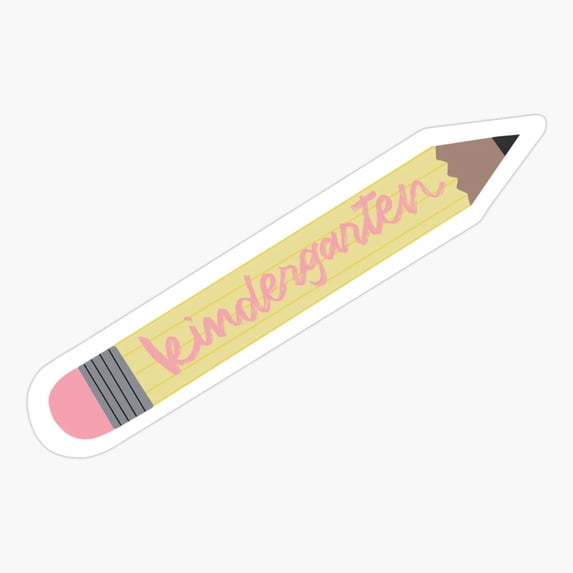 DOPASTICKER Kindergarten Teacher Pencil Sticker, Phone Sticker Car ...