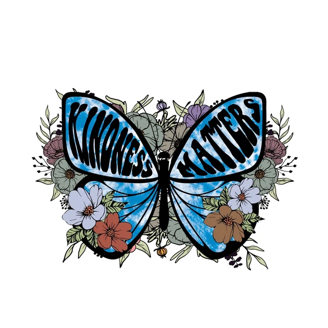 DOPASTICKER Kindness Matters Sticker Boho Butterfly Motivational ...