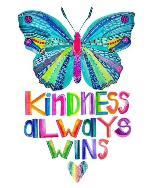 DOPASTICKER Kindness Sticker Quote Rainbow Butterfly Be Kind Phone ...