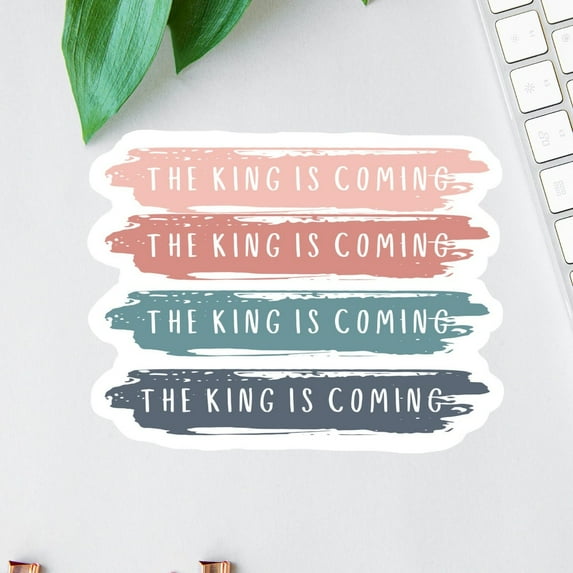 DOPASTICKER The King Is Coming Sticker, Bible Sticker Pack, Faith ...