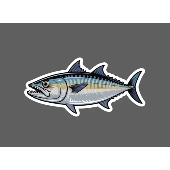 DOPASTICKER King Mackerel Sticker Fish Animal Ocean Wildlife Gift ...
