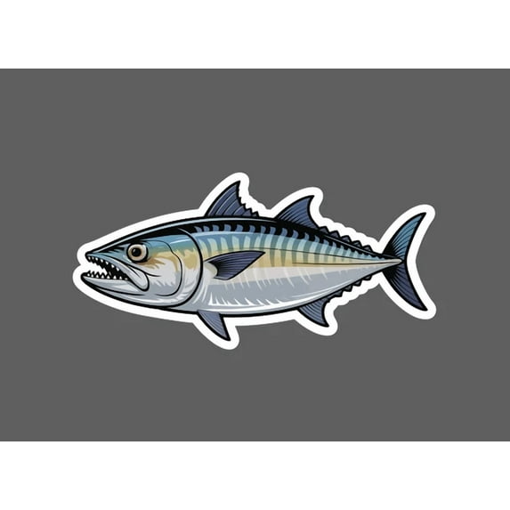 DOPASTICKER King Mackerel Sticker Fish Animal Ocean Wildlife Gift ...