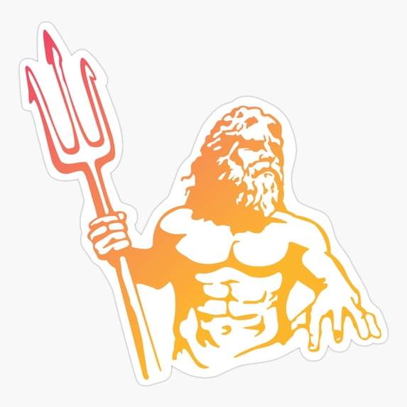 DOPASTICKER King Neptune Pink,Orange Sticker, Phone Sticker Car Sticker ...