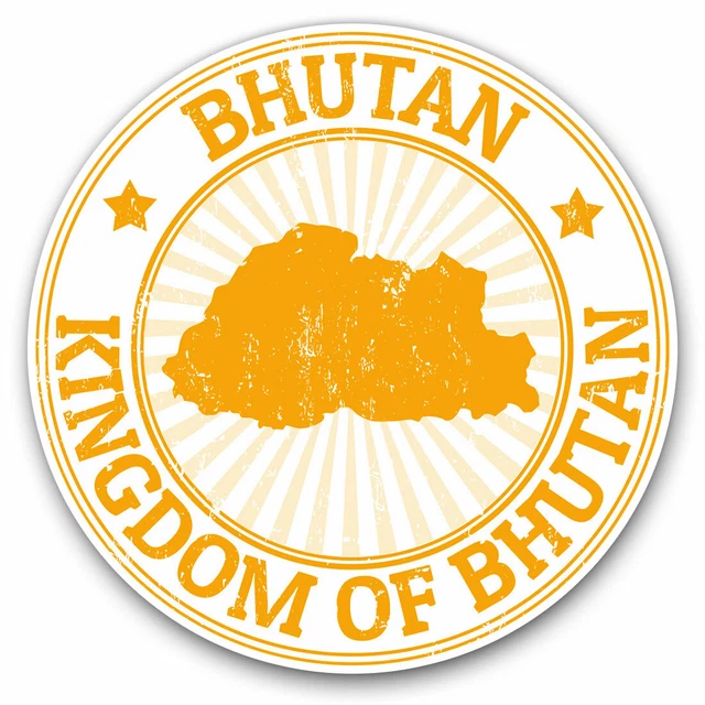 DOPASTICKER Kingdom Of Bhutan Travel Map Cool Gift Decorative Laptop ...