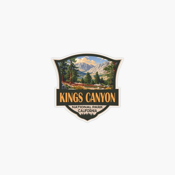 DOPASTICKER Kings Canyon National Park Illustration Retro Badge Sticker ...
