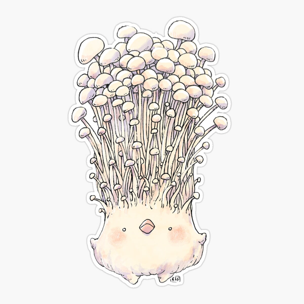 DOPASTICKER Kinoko No Tori - Enikotake Sticker Decorative Laptop, Phone ...