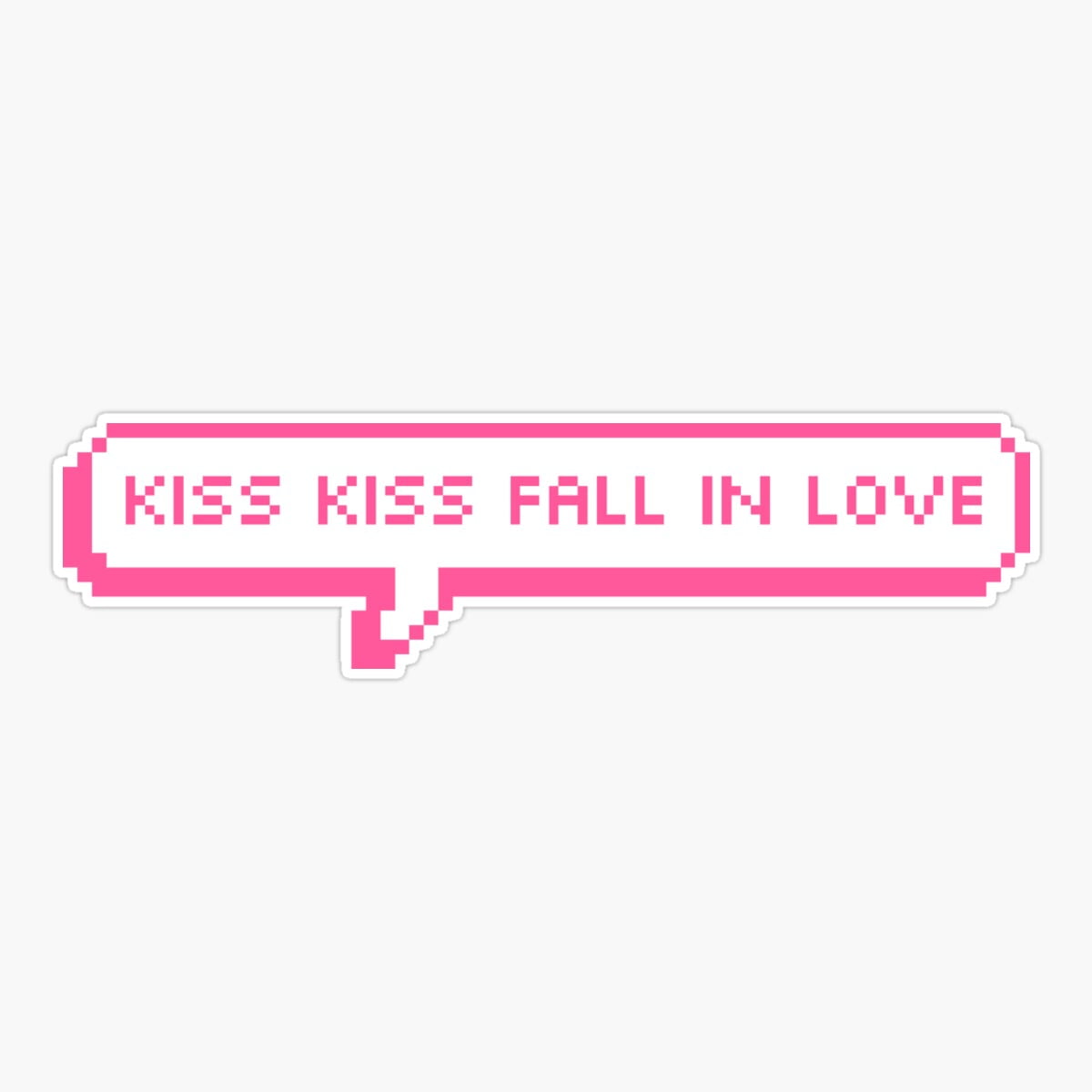 DOPASTICKER Kiss Kiss Fall In Love Sticker, Phone Sticker Car Sticker ...