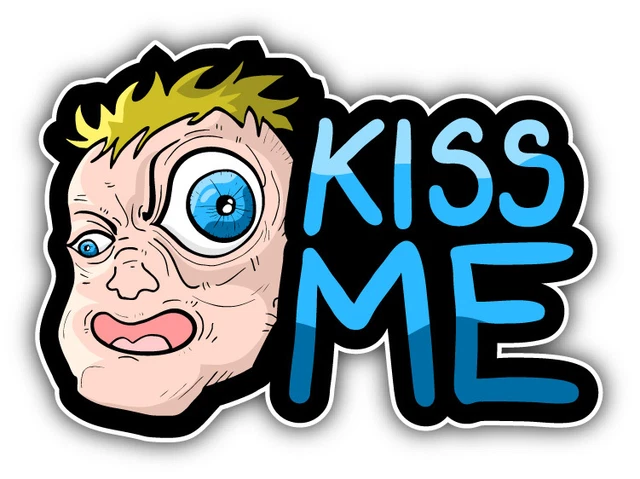 DOPASTICKER Kiss Me Sticker Decal Phone Decal Water Bottle Stickers ...