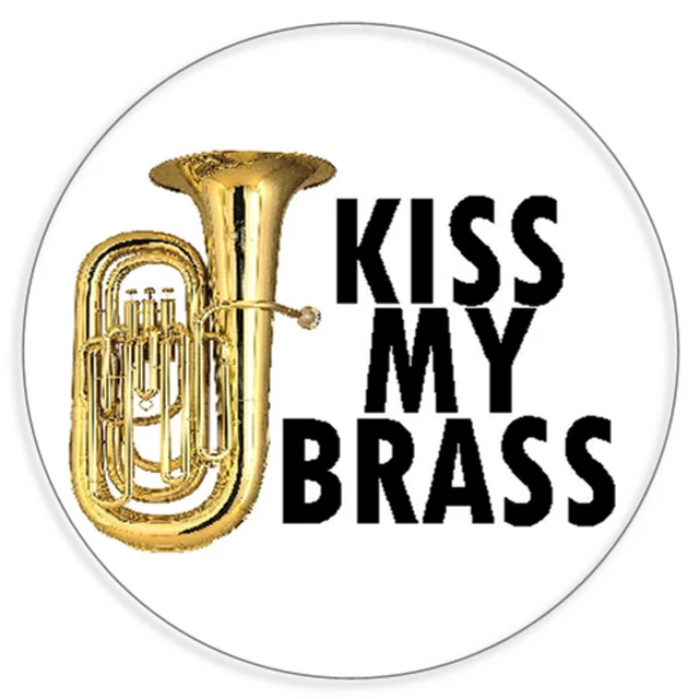 DOPASTICKER Kiss My Brass Tuba Sticker, Music Musician Band Phone Decal ...