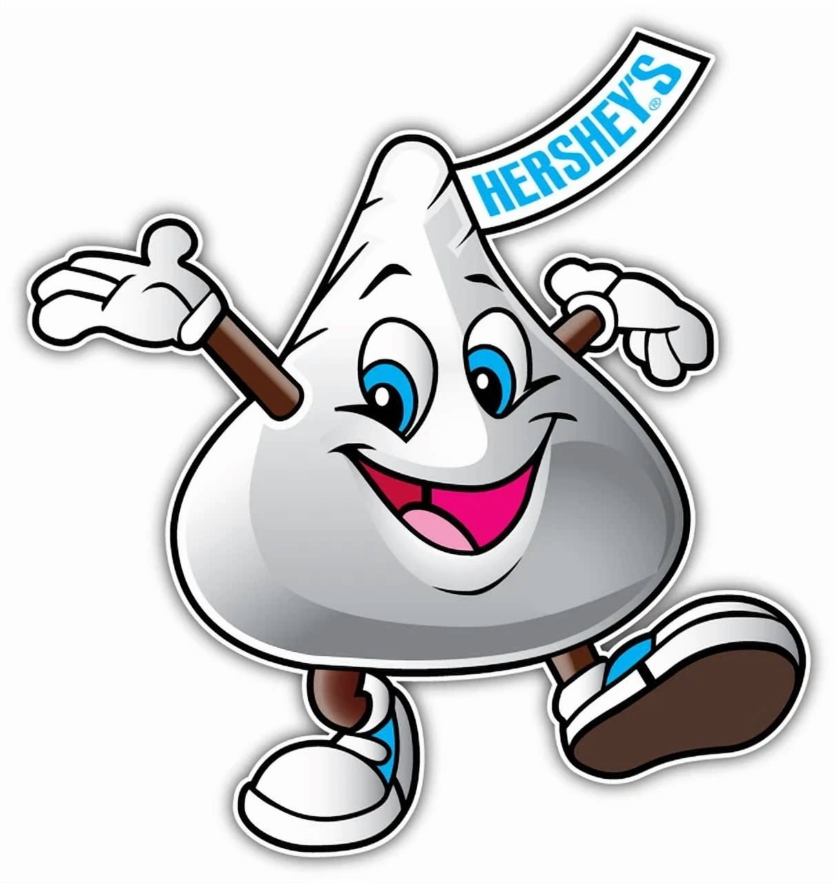 DOPASTICKER Kiss Of Hershey'S Logo Sticker Decal Phone Decal Water ...