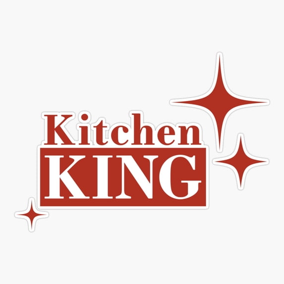 DOPASTICKER Kitchen King In Red Sticker, Phone Sticker Water Bottle ...