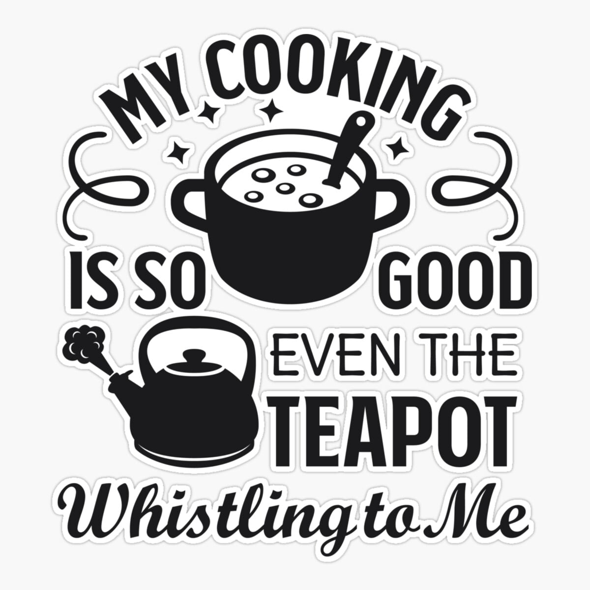 DOPASTICKER Kitchen Lover Quotes Cooking Love Sticker, Phone Sticker ...