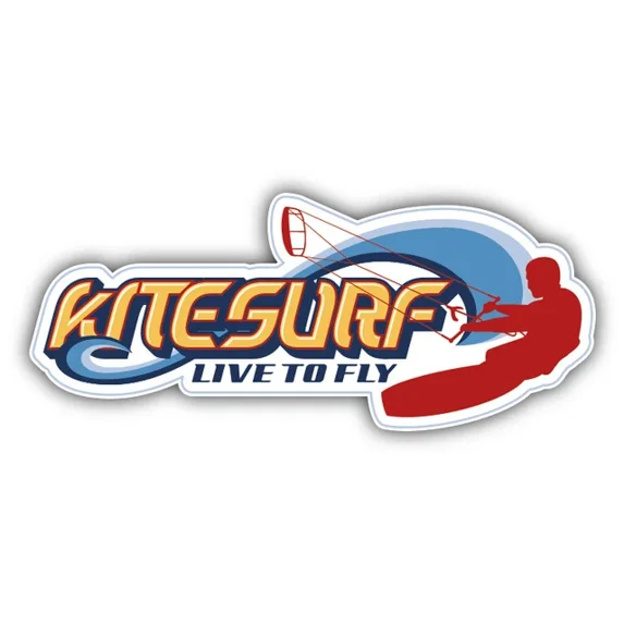 DOPASTICKER Kitesurf Label Car Sticker Phone Decal Water Bottle ...