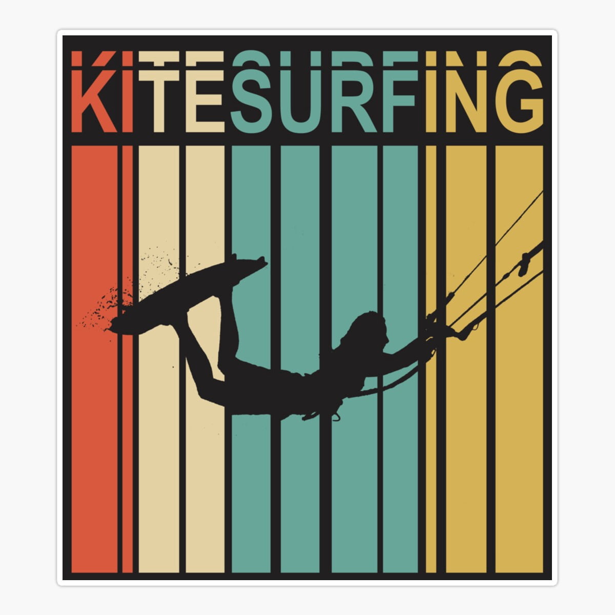 DOPASTICKER Kitesurfing Ii Sticker, Phone Sticker Car Stickers ...