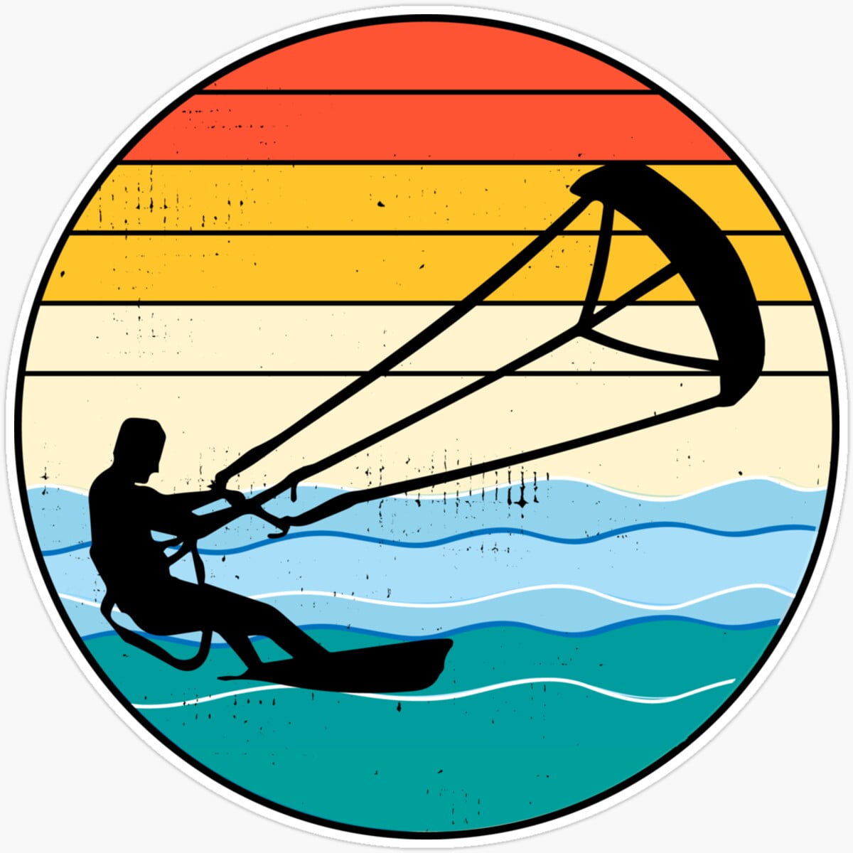 DOPASTICKER Kitesurfing Kiteboarding Kiteboarder Kitesurf Sticker ...