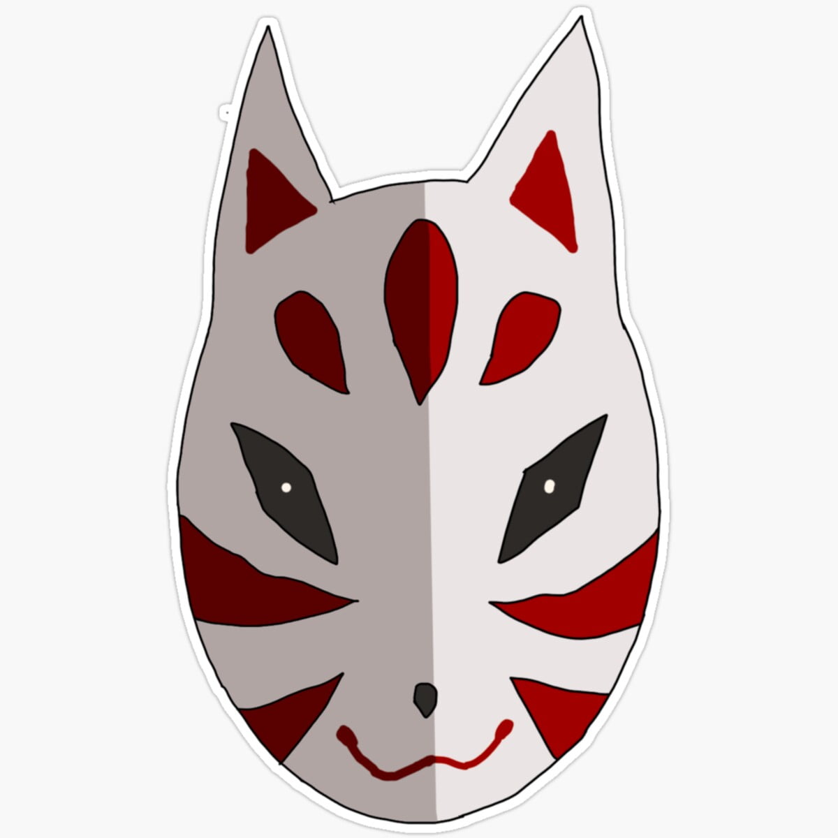 DOPASTICKER Kitsune Mask Sticker Decorative Laptop, Phone Stickers ...