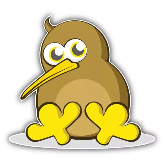 DOPASTICKER Kiwi Bird Cartoon Sticker Decal Phone Decal Water Bottle ...