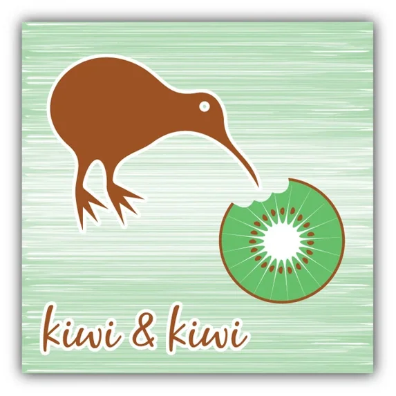DOPASTICKER Kiwi Bird & Kiwi Car Sticker Phone Water Bottle Stickers ...