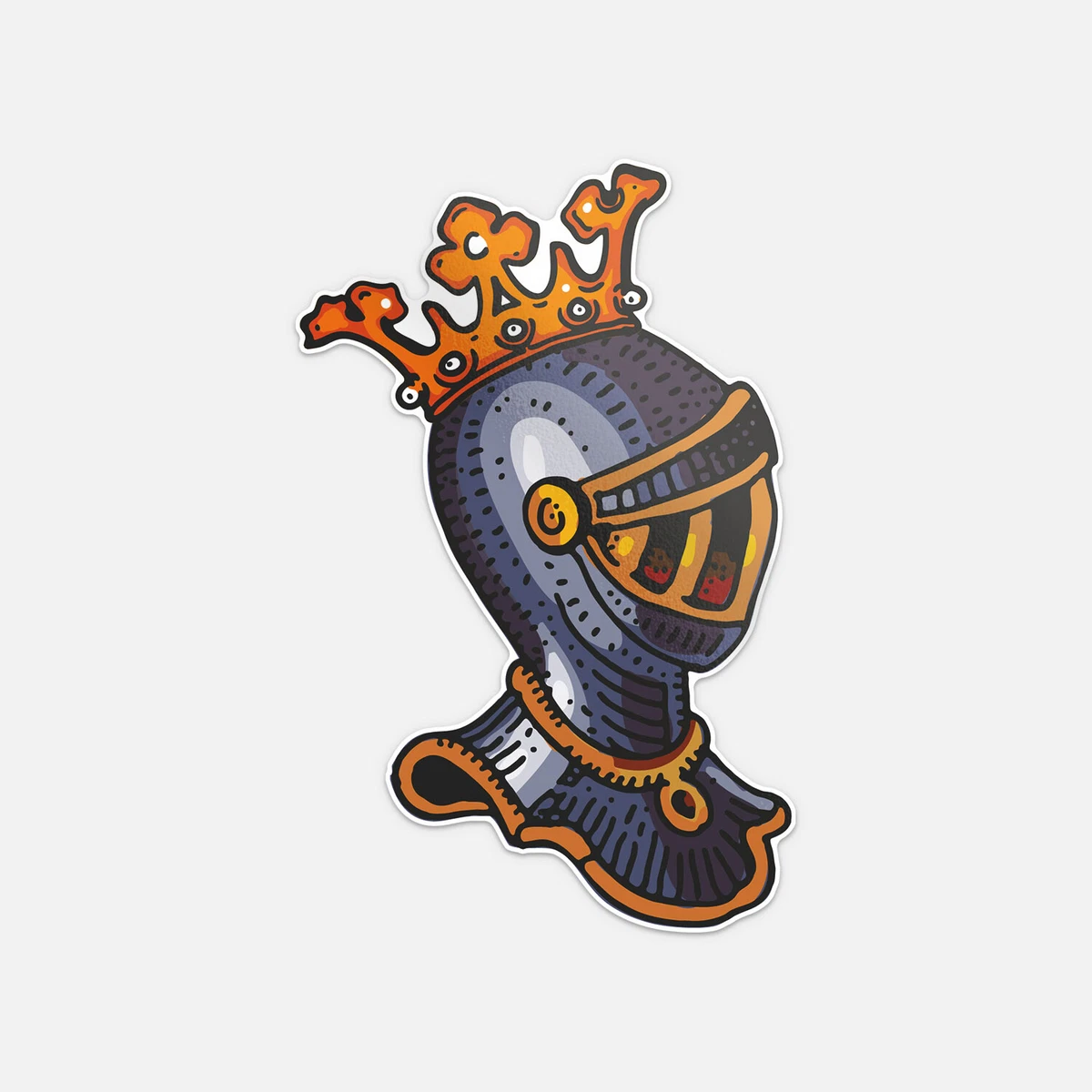 DOPASTICKER Knight Crown Retro Heraldic Sticker Decal Waterproof ...