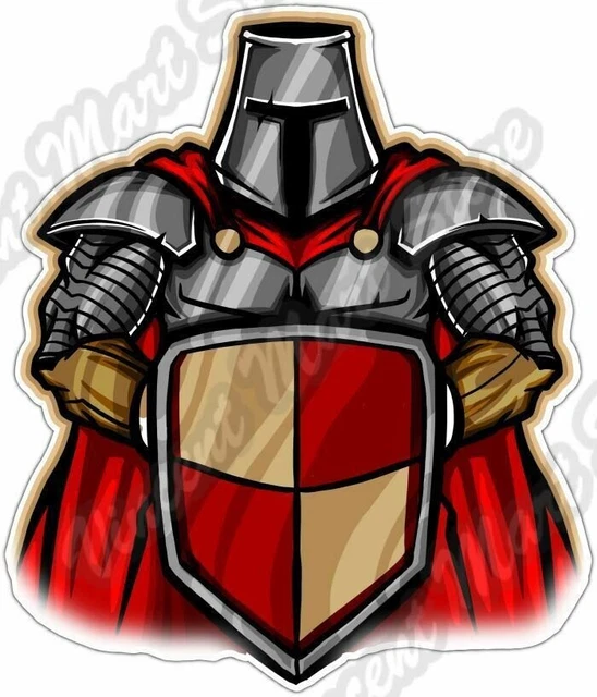 DOPASTICKER Knight Mascot Armor Shield Medieval Sport Car Sticker Decal ...