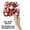 DOPASTICKER Knit Style Valentine Cow And Hearts Sticker - Design ...