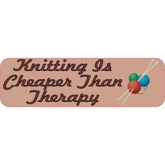 DOPASTICKER Knitting Cheaper Than Therapy Sticker Phone Sticker, Latop ...