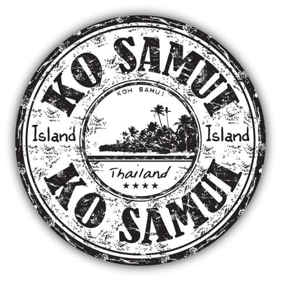 DOPASTICKER Ko Samui Thailand Grunge Travel Car Sticker Phone Decal ...