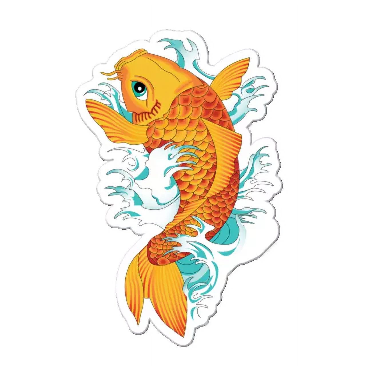 DOPASTICKER Koi Fish Sticker Jdm Stance Drift Scary Hal.Low.Een Decor ...