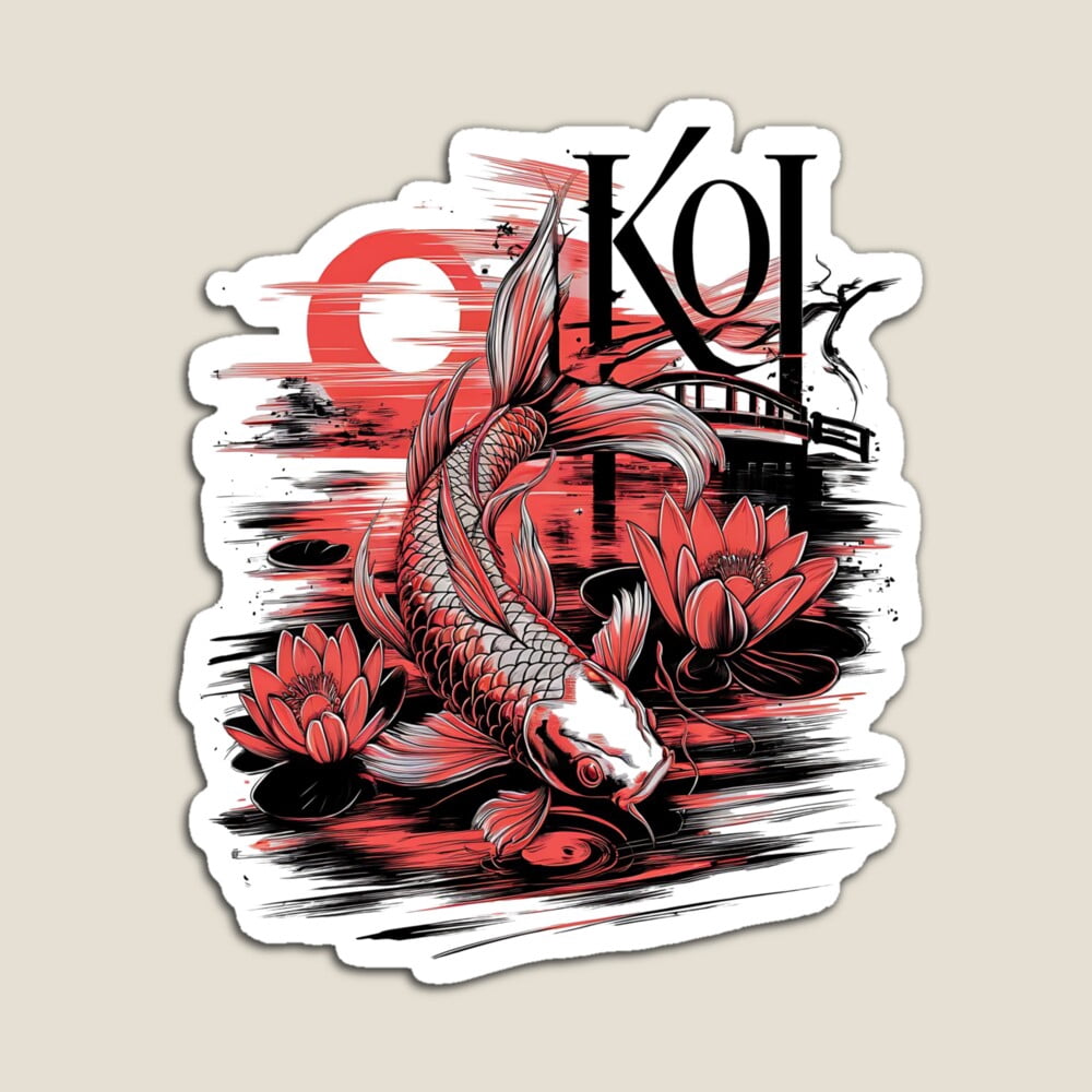 DOPASTICKER Koi Lover - Koi Wrgarden - Koi Variations - Coloured Koi ...