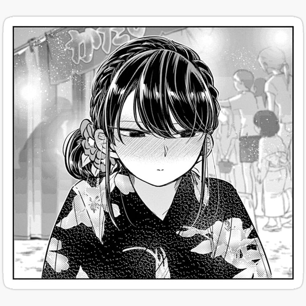 DOPASTICKER Komi-San Wa Komyushou Desu Sticker Phone Decal Water Bottle ...