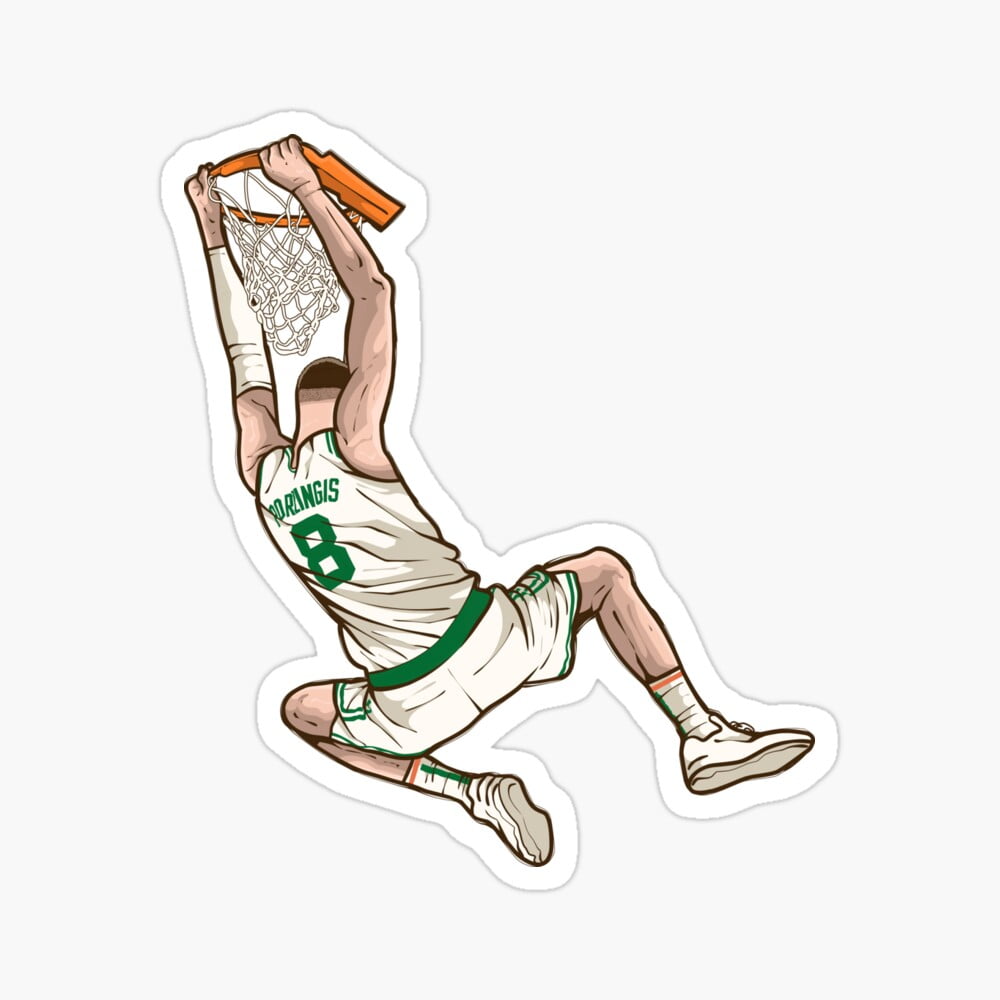 DOPASTICKER Kristaps Porzingis Boston Dunk - Hot Trending Sticker Phone ...