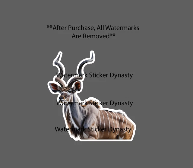 DOPASTICKER Kudu Sticker Animal Africa Wildlife Hunting Sticker Phone ...