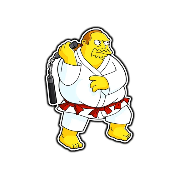 DOPASTICKER Kung Fu Comic Book Guy Sticker Decal Phone Decal Water ...