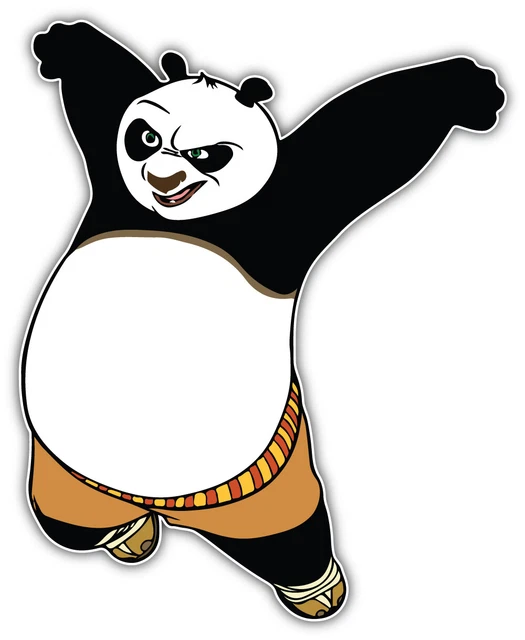 DOPASTICKER Kung Fu Panda Po Cartoon Sticker Decal Phone Decal Water ...