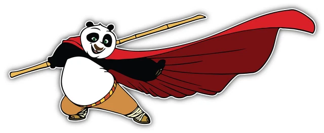 DOPASTICKER Kung Fu Panda Po Cartoon Sticker Decal Phone Decal Water ...