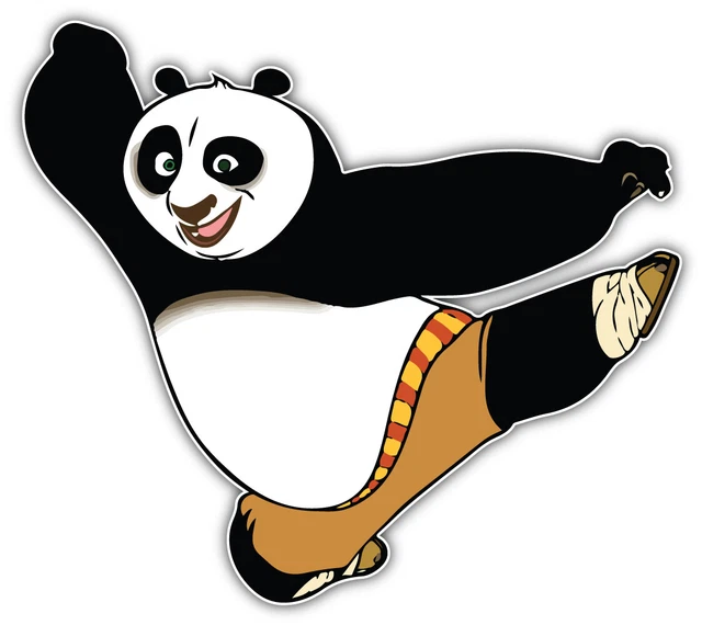 DOPASTICKER Kung Fu Panda Po Cartoon Sticker Decal Phone Decal Water ...
