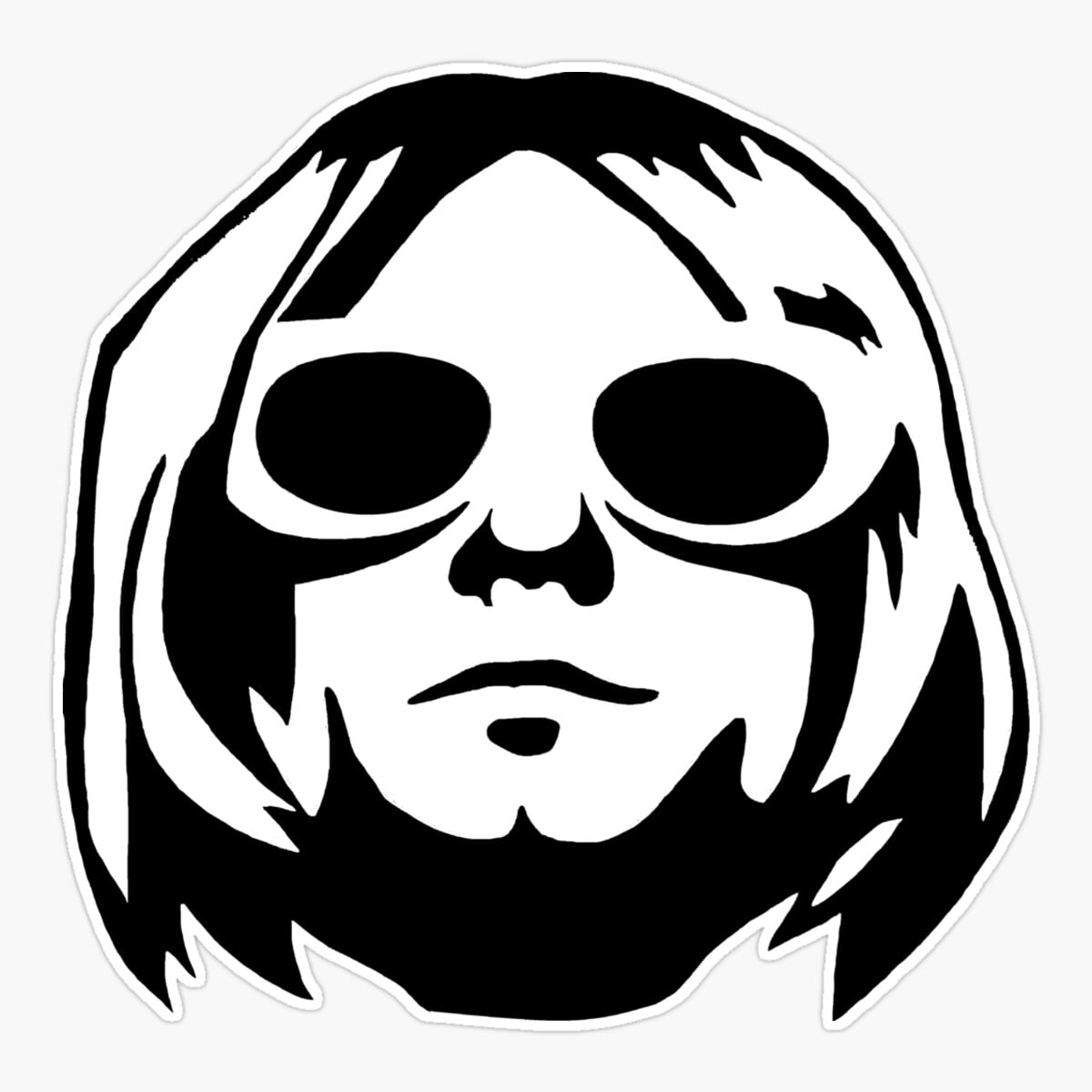 DOPASTICKER Kurt Sunglasses Cobain Sticker, Phone Sticker Car Stickers ...