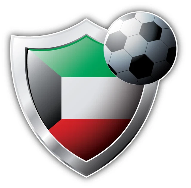 DOPASTICKER Kuwait Flag Soccer Shield Car Sticker Phone Decal Water ...