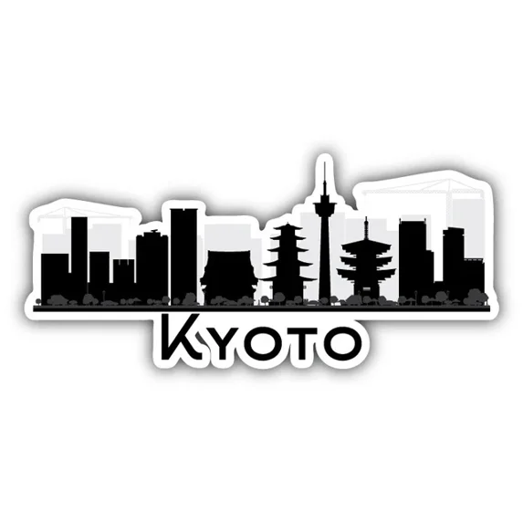 DOPASTICKER Kyoto City Skyline Car Sticker Phone Decal Water Bottle ...