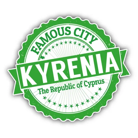 DOPASTICKER Kyrenia City Cyprus Grunge Travel Stamp Sticker Decal Phone ...