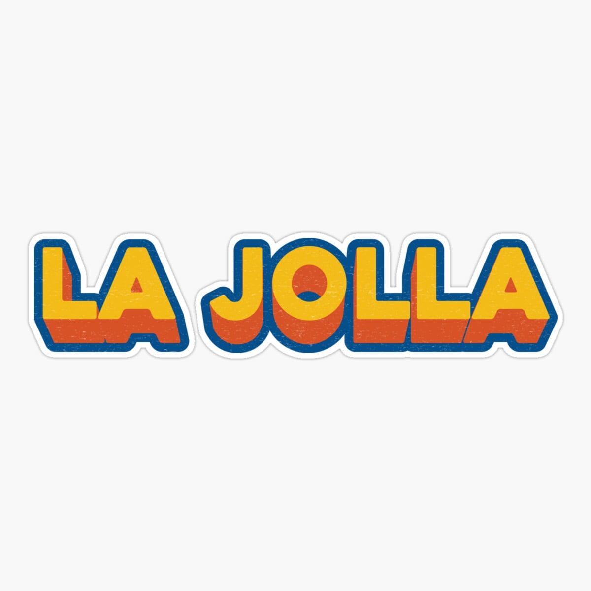 DOPASTICKER La Jolla Retro Jam Sticker, Phone Sticker Water Bottle ...